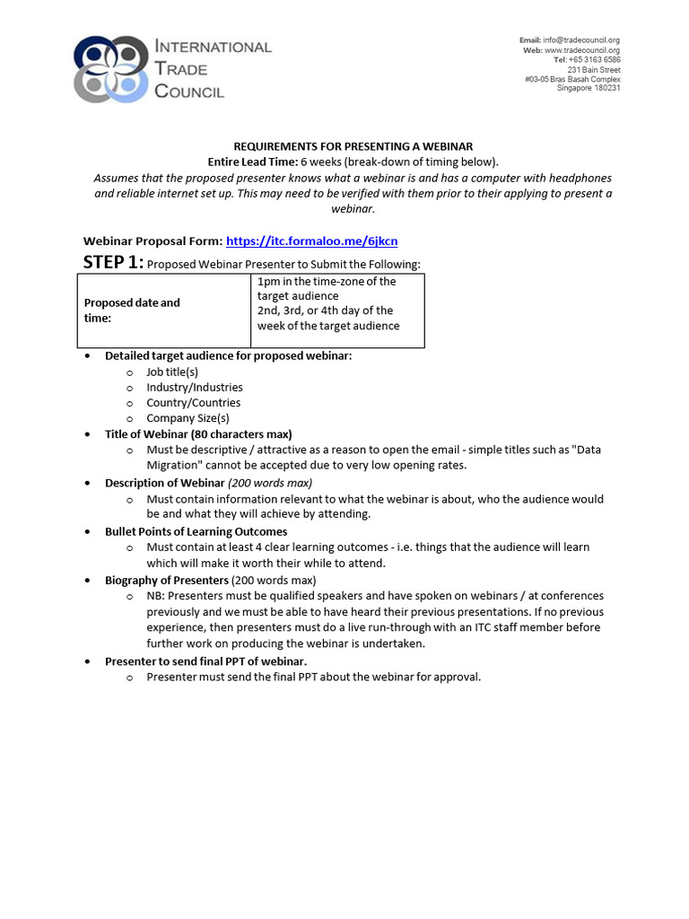 Setting Up Webinar Process | PDF | Web Conferencing | Cyberspace
