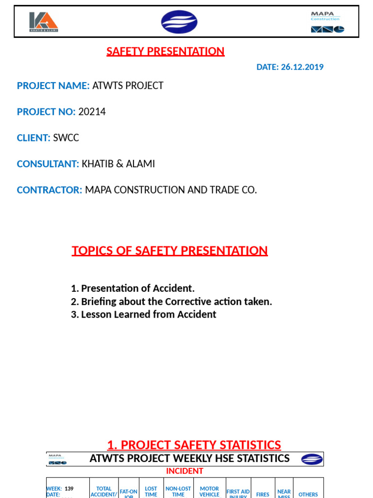 ATWTS Project Safety Presentation 2019 | PDF | Tunnel | Occupational ...