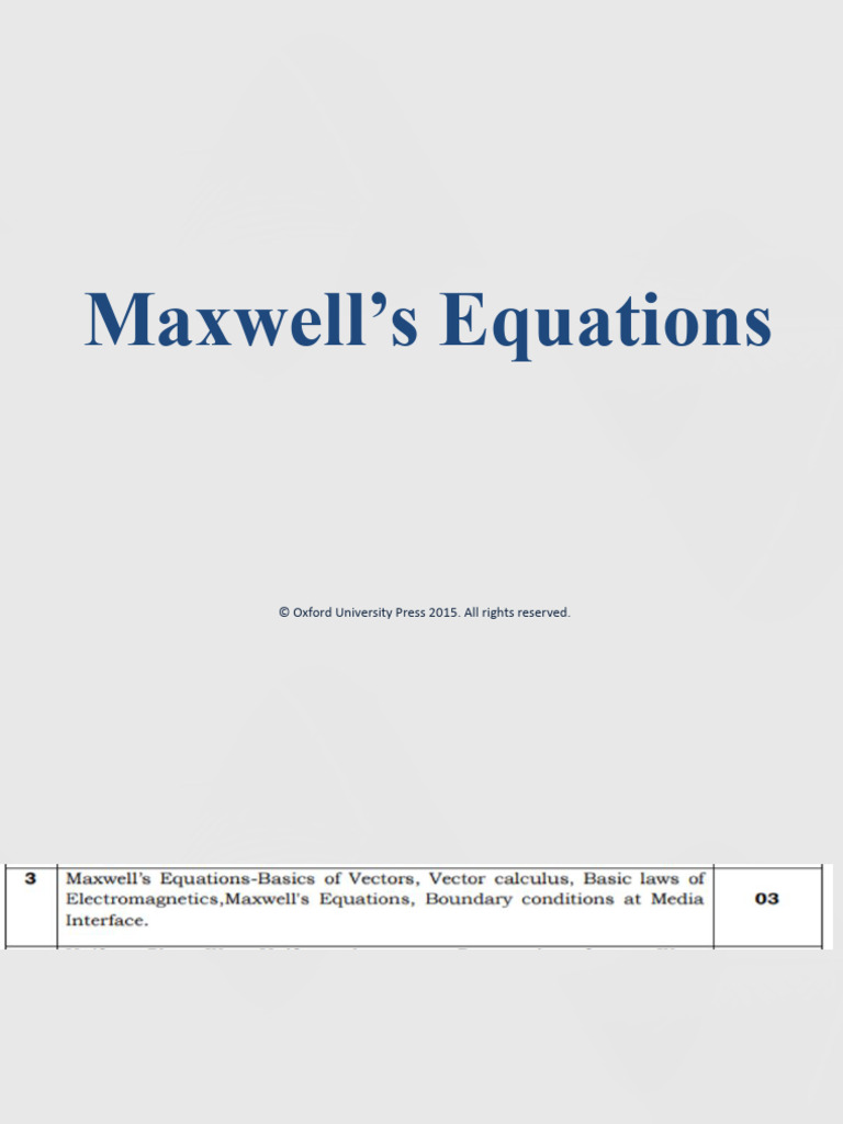 unit2_maxwell_equation | PDF | Electromagnetic Induction | Electromagnetism