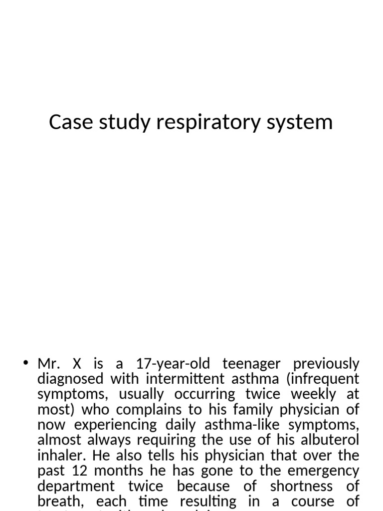 Case study respiratory system | PDF