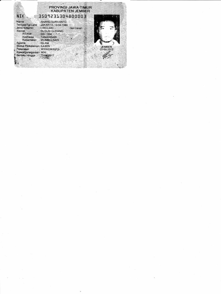 KTP Anang S | PDF