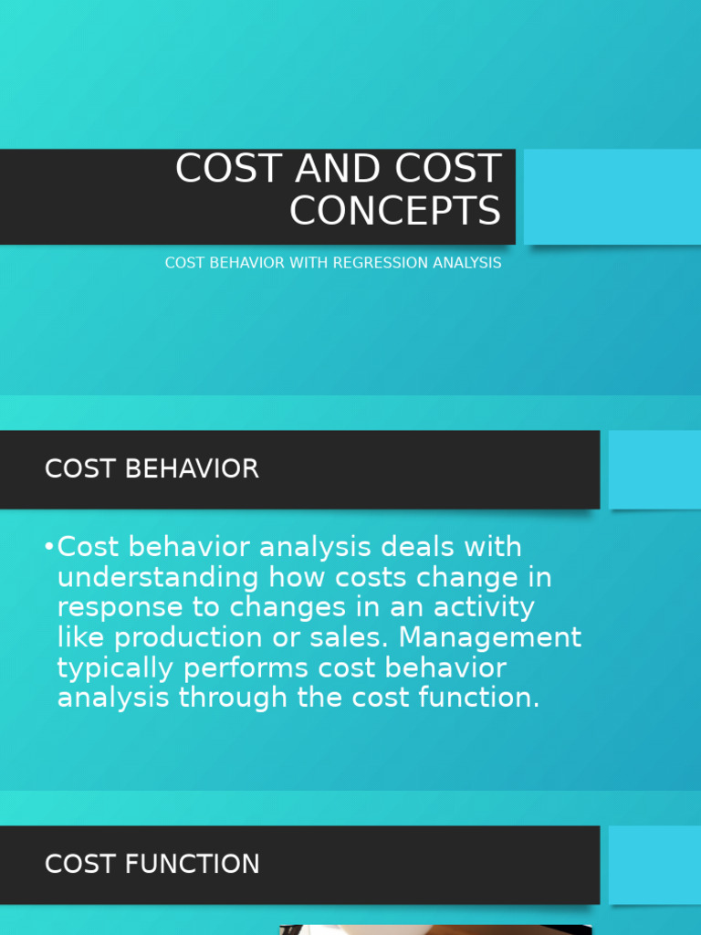 Cost and Cost Concepts | PDF | Function (Mathematics) | Applied Mathematics
