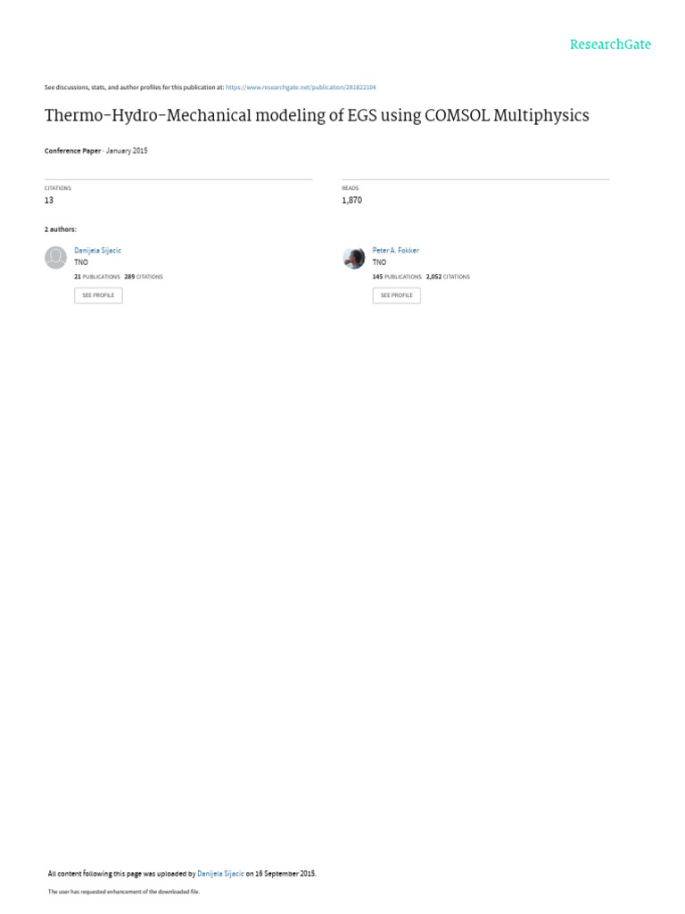 EGS Seismicity Modeling with COMSOL | PDF | Moment Magnitude Scale | Earthquakes
