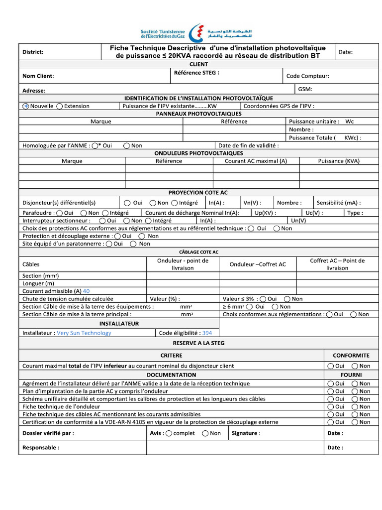 Fiche Technique Descriptive | PDF