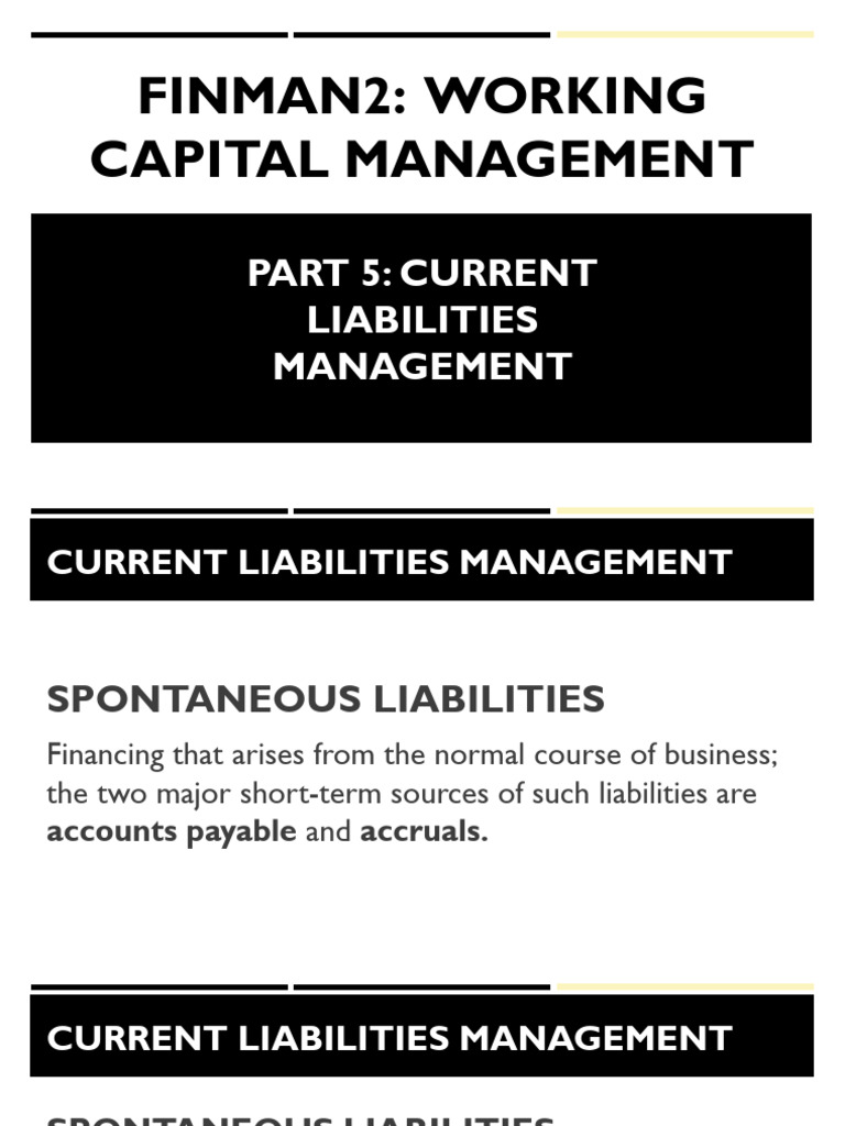 TOPIC 6 Accounts Payable Management 3 | PDF | Loans | Discounting