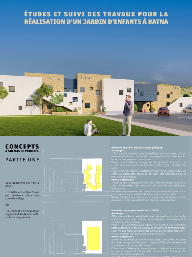 Etude d'un jardin d'enfants à Batna, pour Naftal PDF | PDF