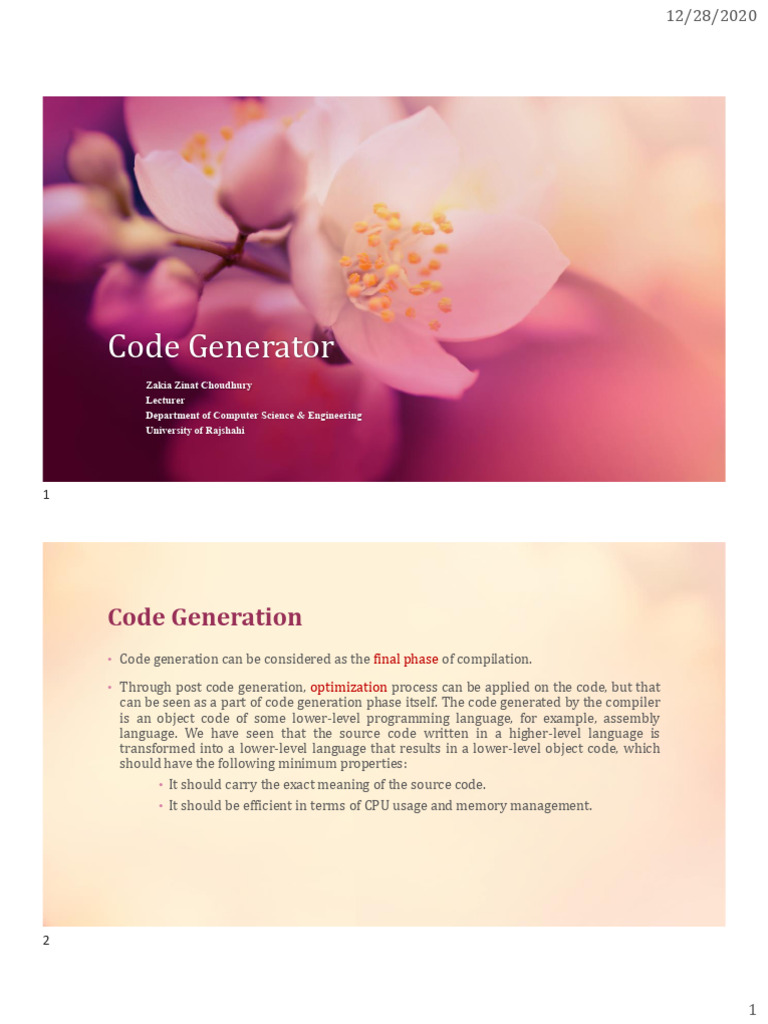 Compiler Design 10 | PDF | Compiler | Program Optimization