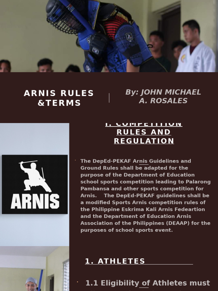 ARNIS RULES & TERMS | PDF | Sports