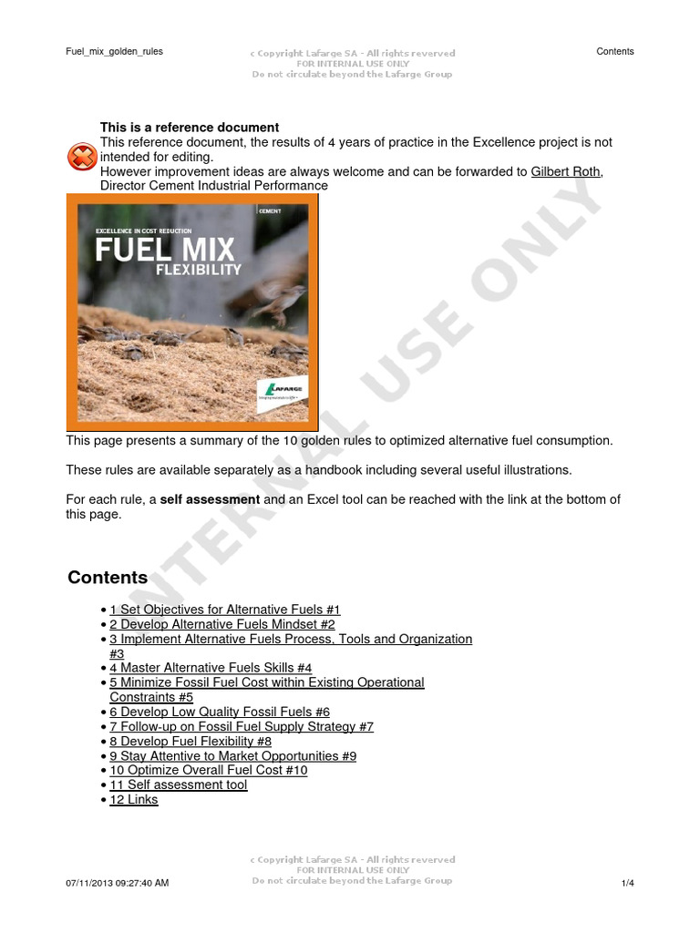 Fuel Mix Golden Rules | PDF | Fuels | Economies