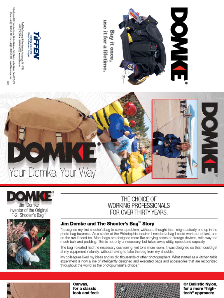 Domke Catalogue | PDF | Backpack | Single Lens Reflex Camera