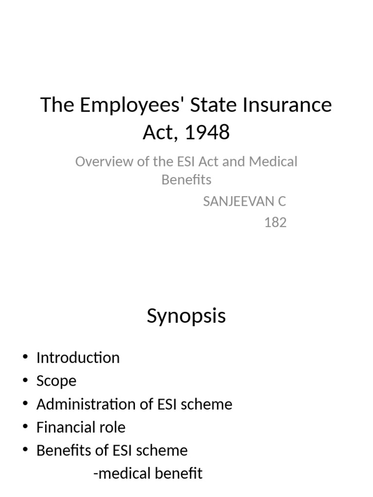 4.ESI Medical Benefit | PDF | Health Care | Social Programs