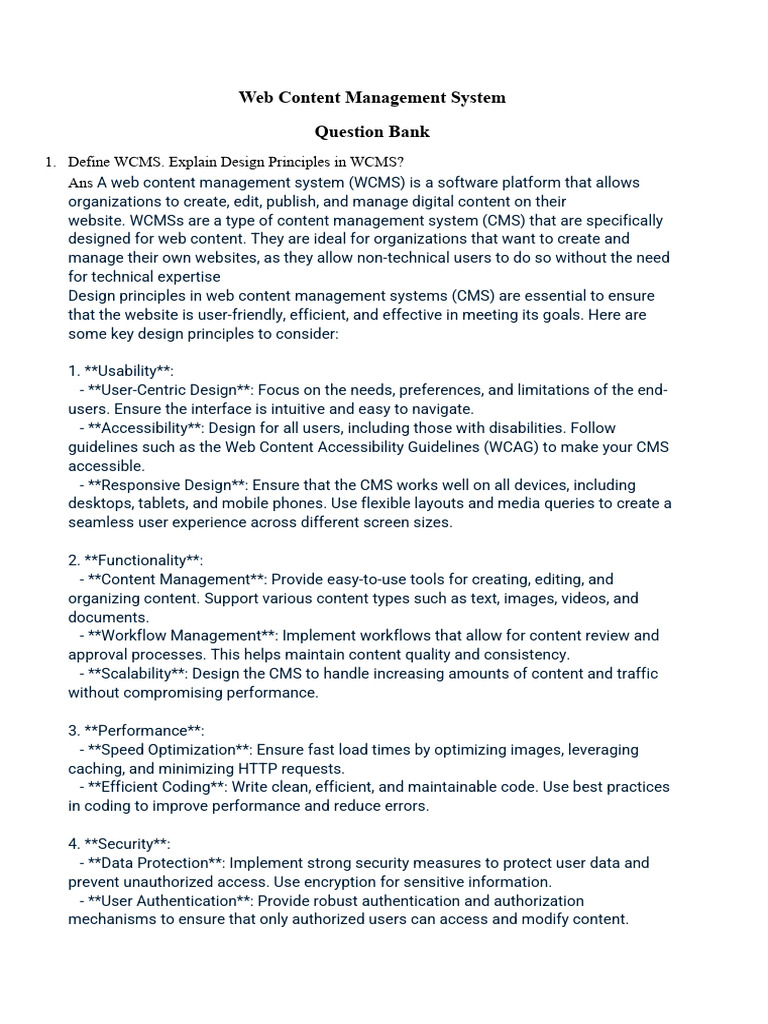 Web Content Management System[1] | PDF | Wiki | Websites