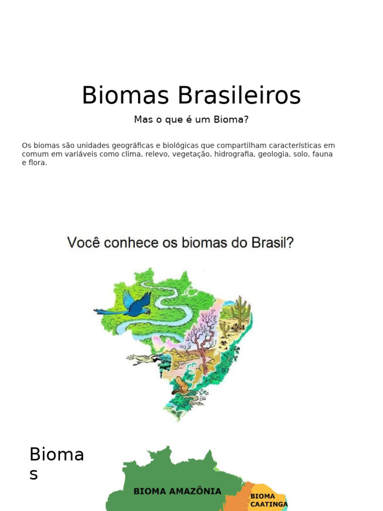 Biomas Do Oitavo Ano | PDF | Floresta Amazônica | Seca