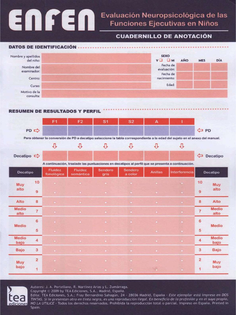 Enfen Cuadernillo | PDF