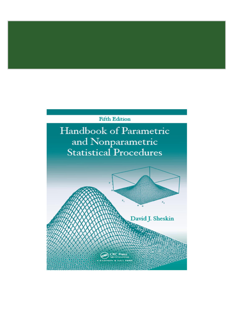 Where Can Buy Handbook of Parametric and Nonparametric Statistical Procedures 5th Edition Ebook ...