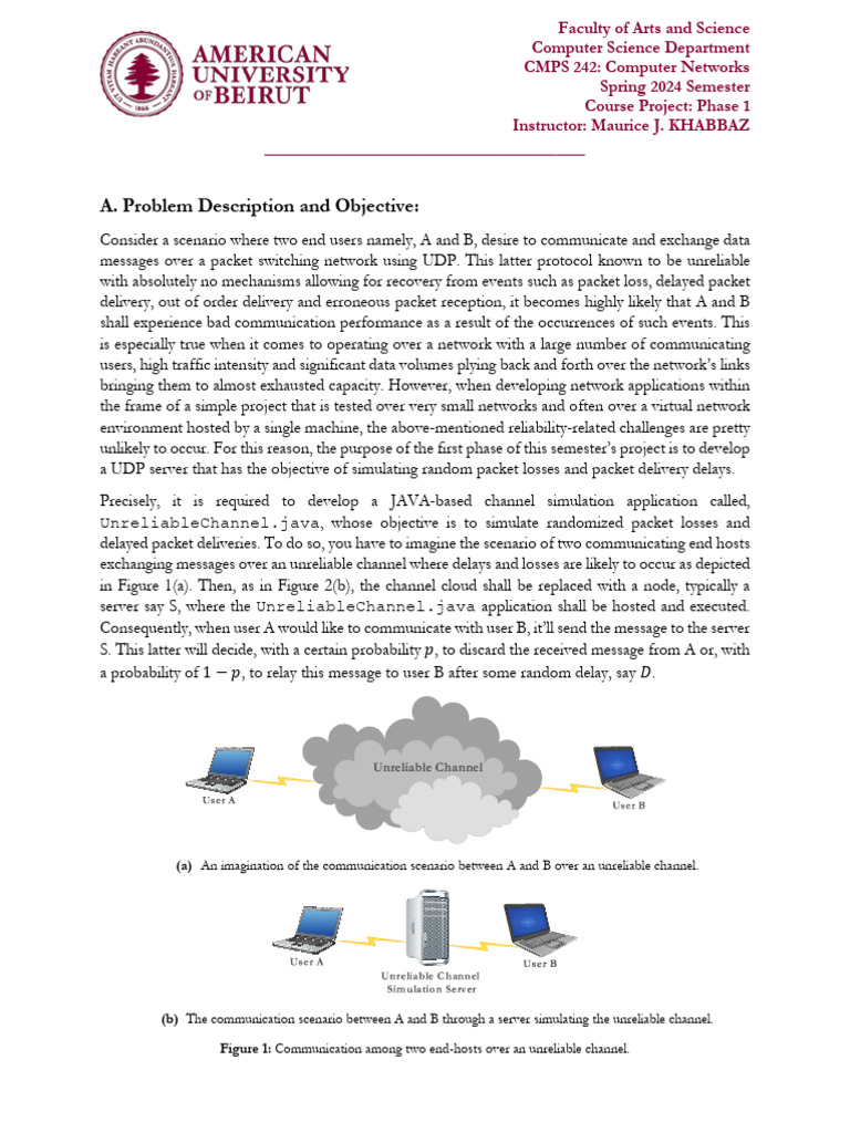 Unreliable Data Transfer - Phase 1 | PDF | Computer Network | Network Packet