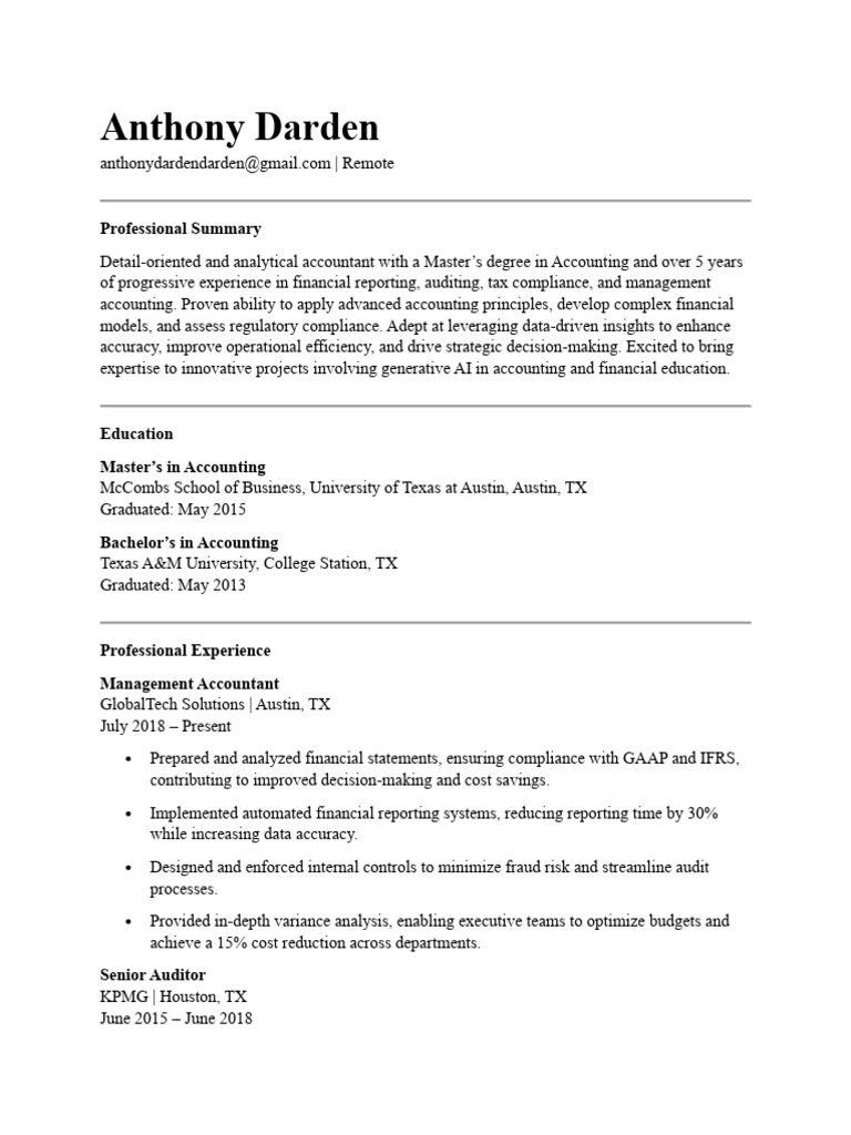 Anthony Darden | PDF | Accounting | Audit Anthony Darden | PDF | Accounting | Audit