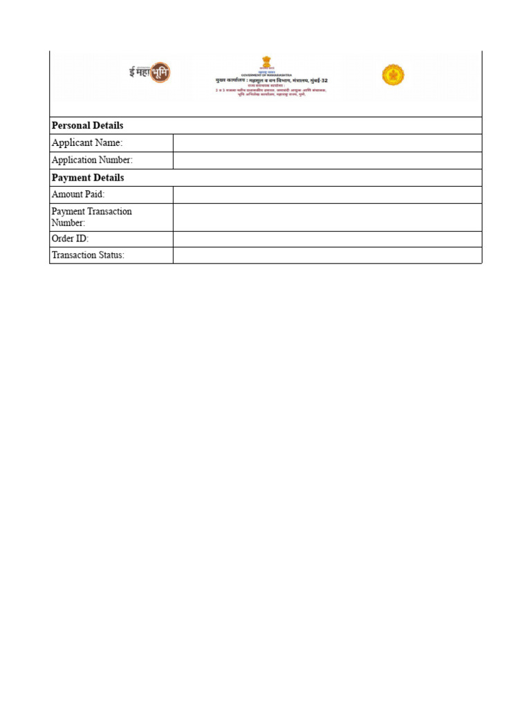 Payment Slip Talathi | PDF