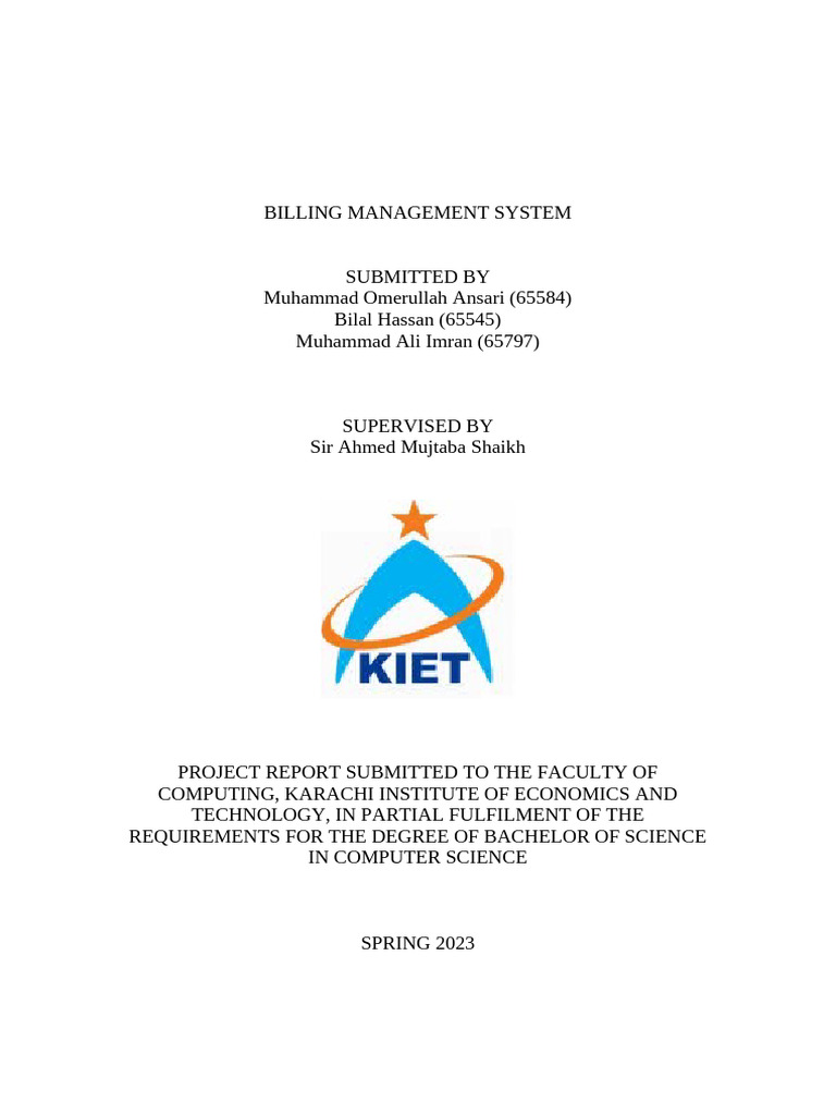 Billing Management System | PDF | Invoice | Usability