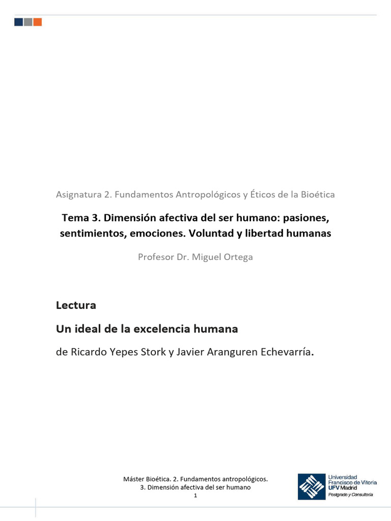 Tema 3. Dimensión Afectiva Del Ser Humano-1 | PDF | Amor | Libertad