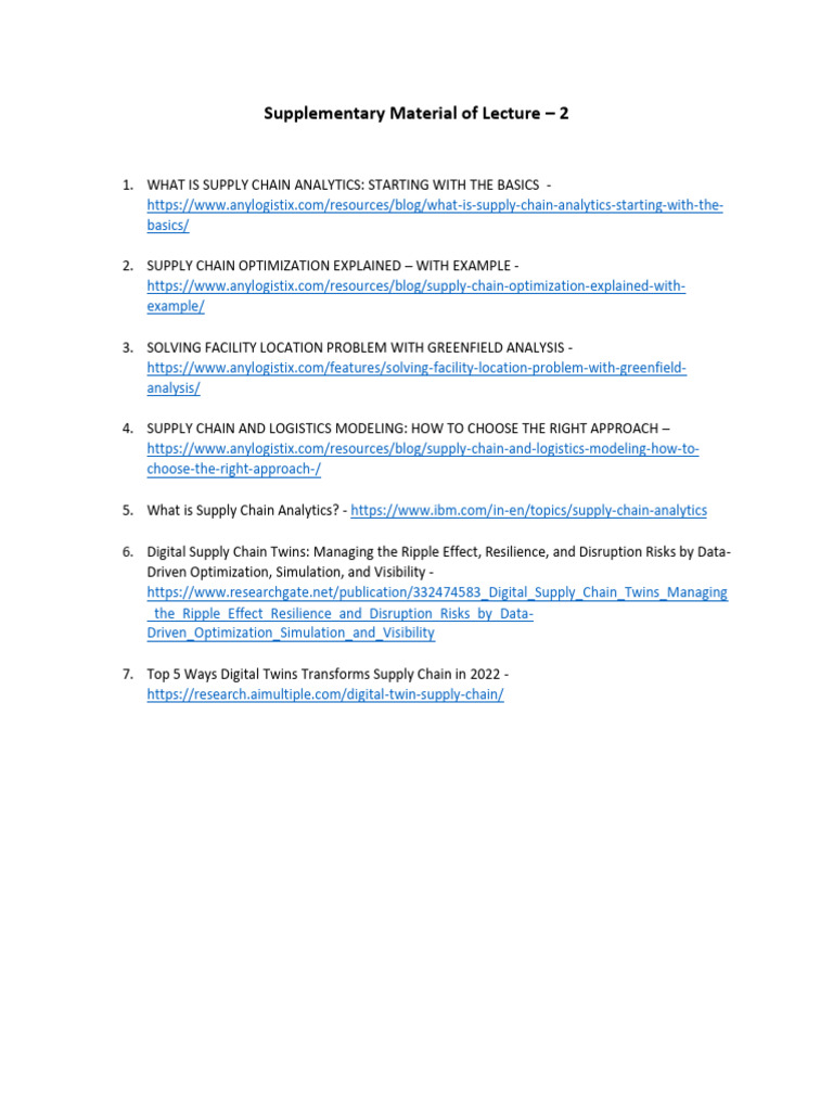 Lecture-2 Supplementary Materials | PDF