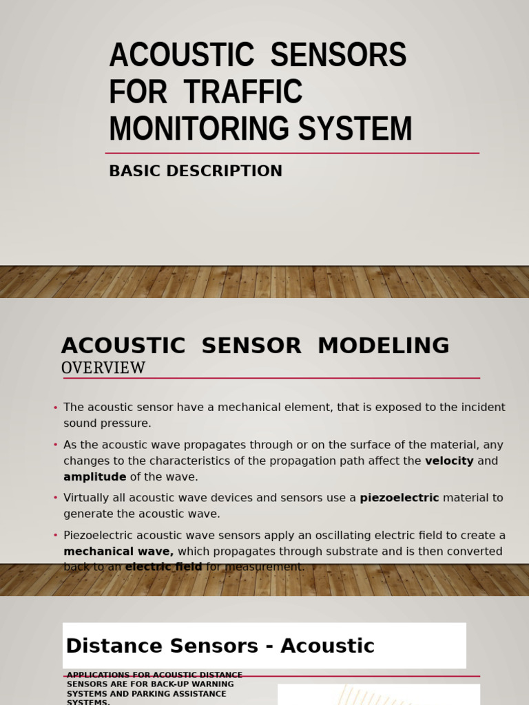 Acoustic Sensors For Traffic Monitoring System | PDF | Acoustics | Sound