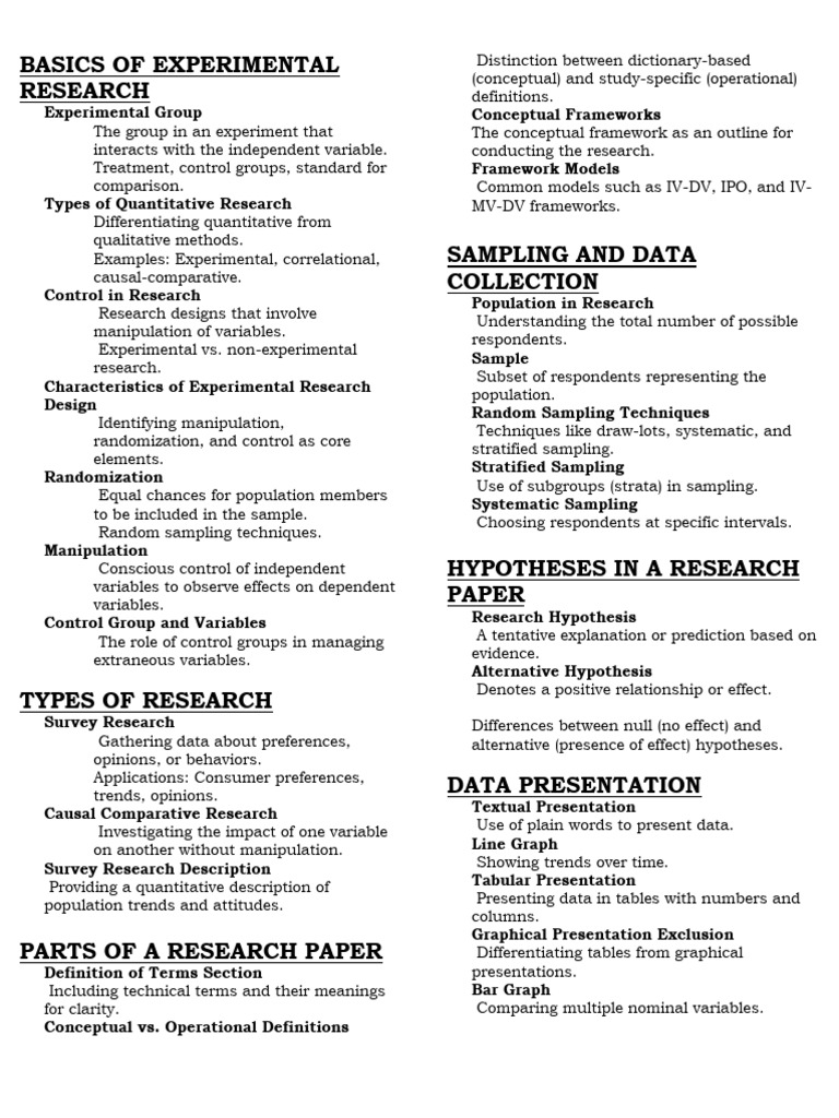 REVIEWER FOR PR2 2ndQExam | PDF | Sampling (Statistics) | Experiment