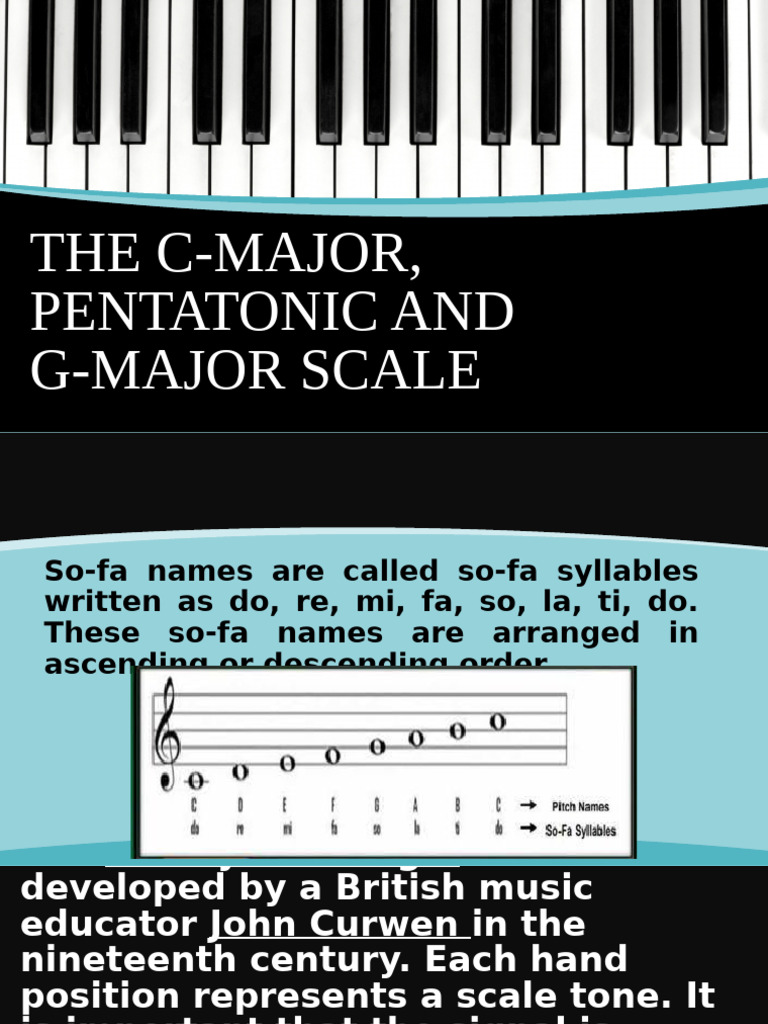 C Major, G Major, and Pentatonic Scales | PDF