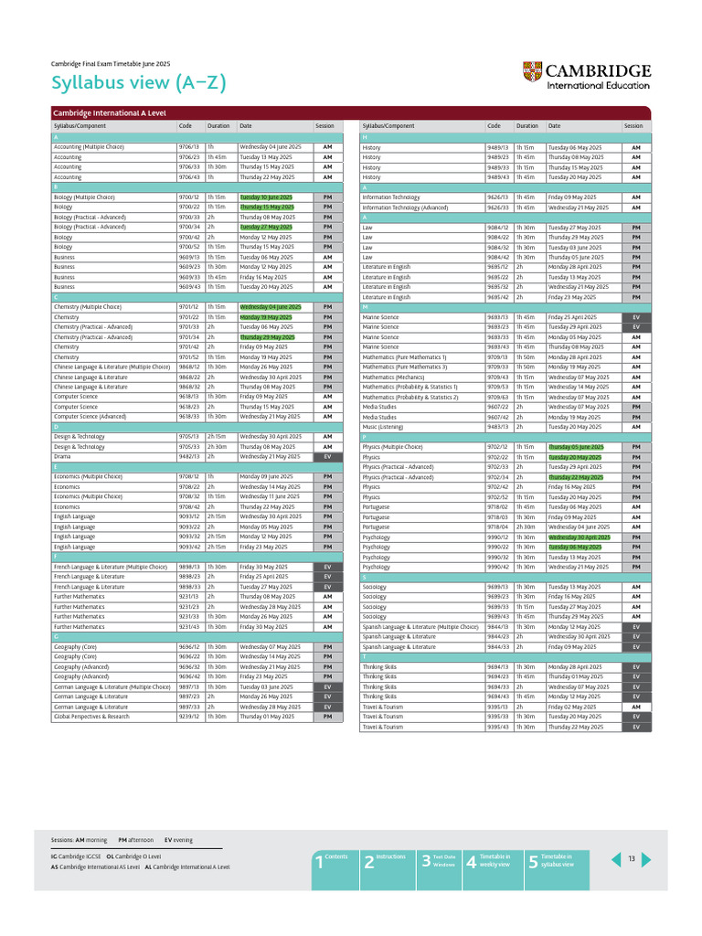 Timetable | PDF | Science