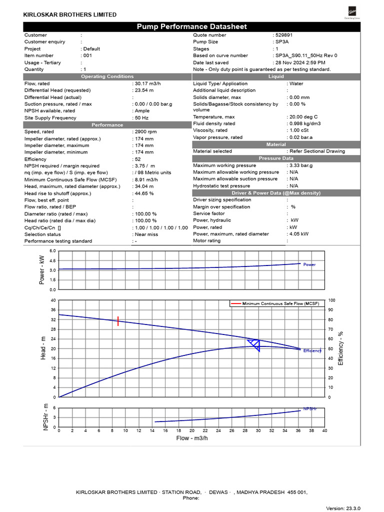 SP-3A BS CII MS SS | PDF | Pump | Viscosity