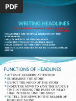 4 Headline Types | PDF | Newspapers | News