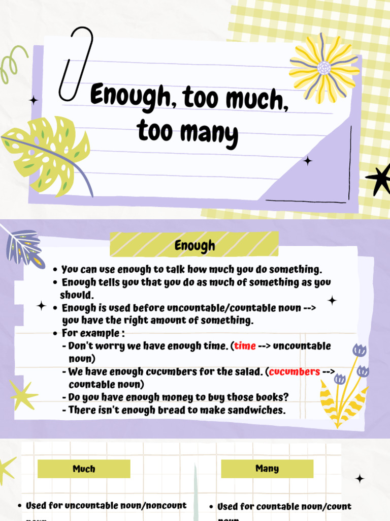 Enough - Too Much - Too Many | PDF