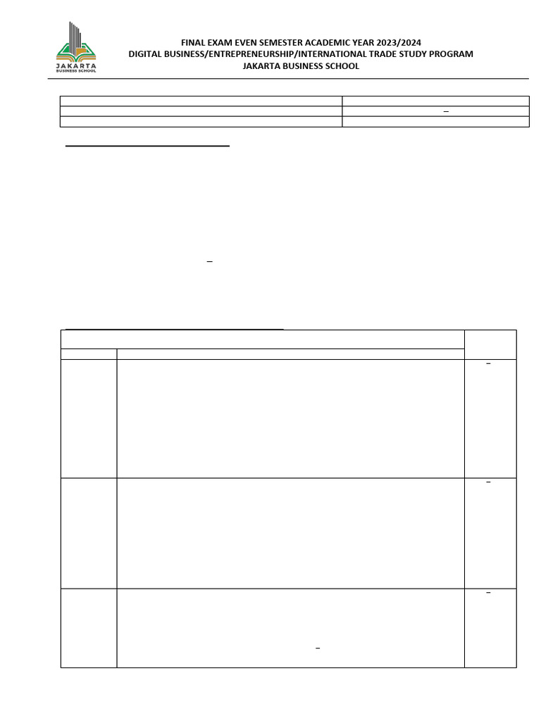 Final Exe Problem 406kwu3 SM 2023-2024 | PDF | Mergers And Acquisitions | Strategic Management