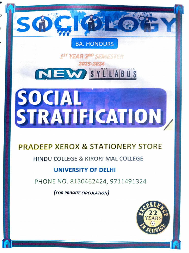 Social Stratification Sem 2 | PDF | Social Stratification | Sociology