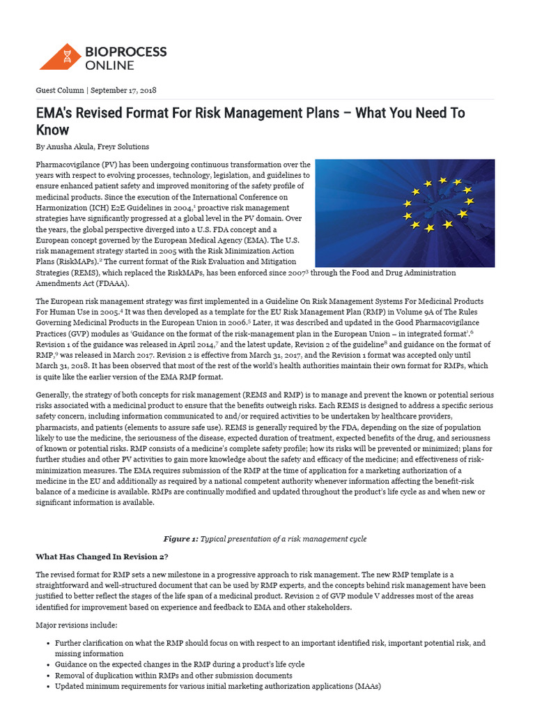 EMA Risk Management Plan Updates | PDF | Pharmacovigilance | Risk ...