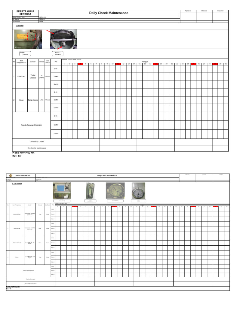 Checksheet Line C | PDF
