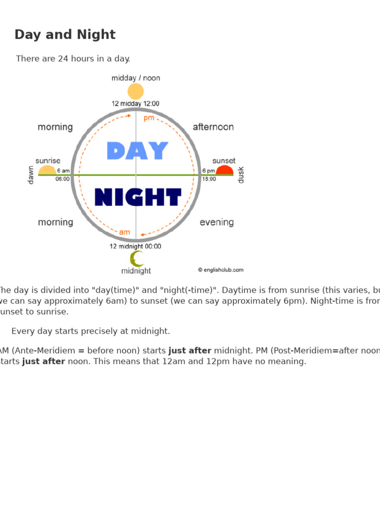 Understanding Day and Night Cycles | PDF