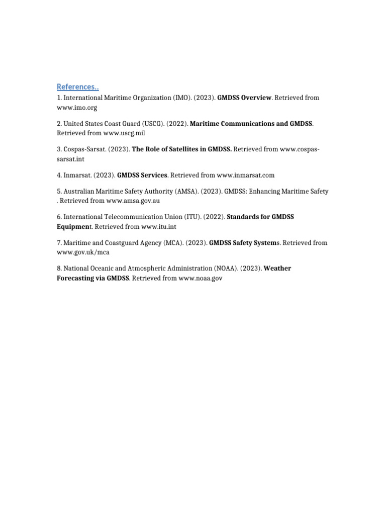 GMDSS Functions | PDF