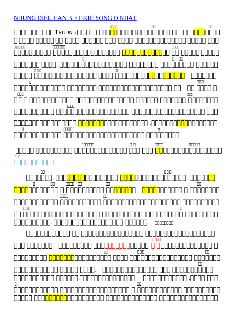 Nhung Dieu Can Biet Khi Song o Nhat | PDF