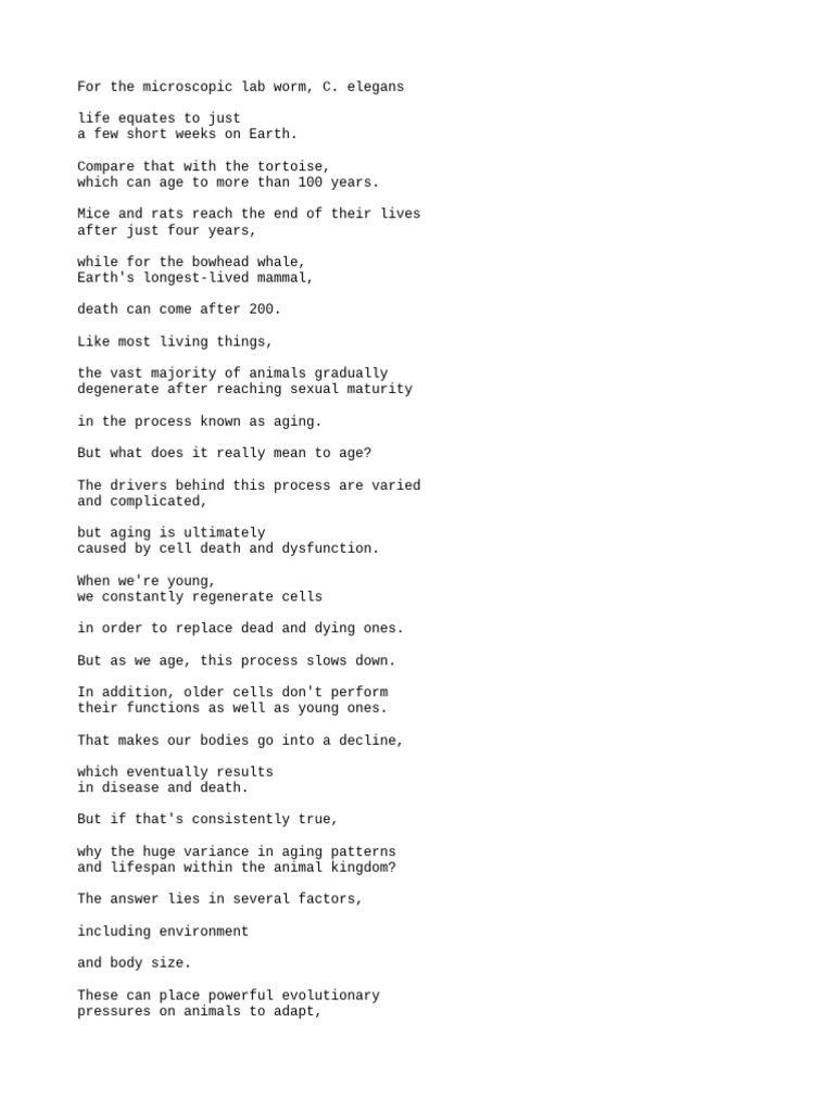 (English) Why Do Animals Have Such Different Lifespans - Joao Pedro de ...