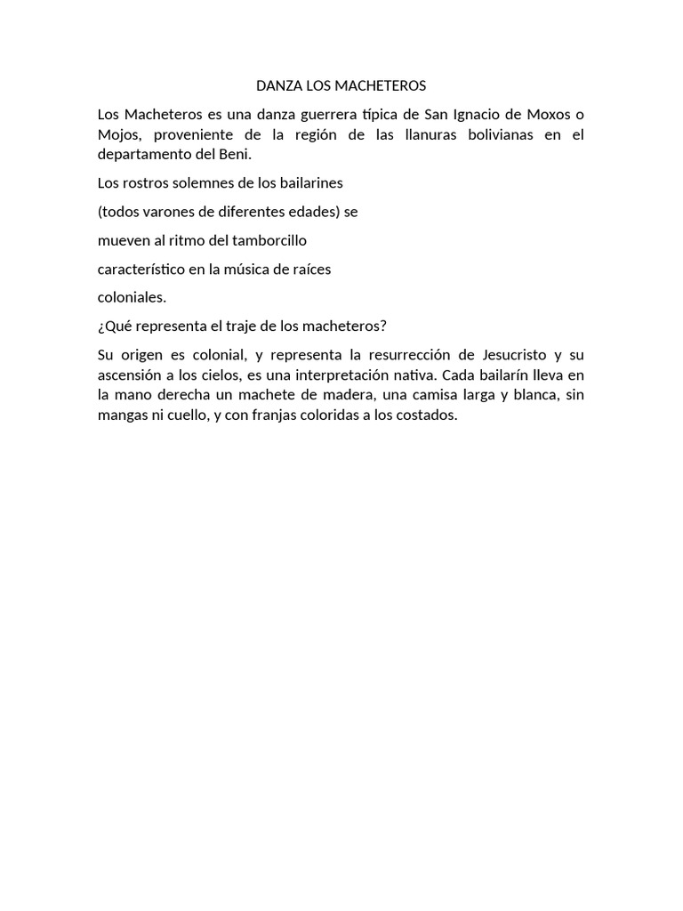 Danza Los Macheteros | PDF