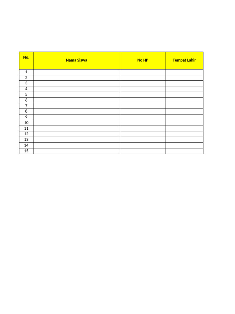 Format Pengajuan PIP 2024 PKS Per Kelas - SMK BP TALANG | PDF