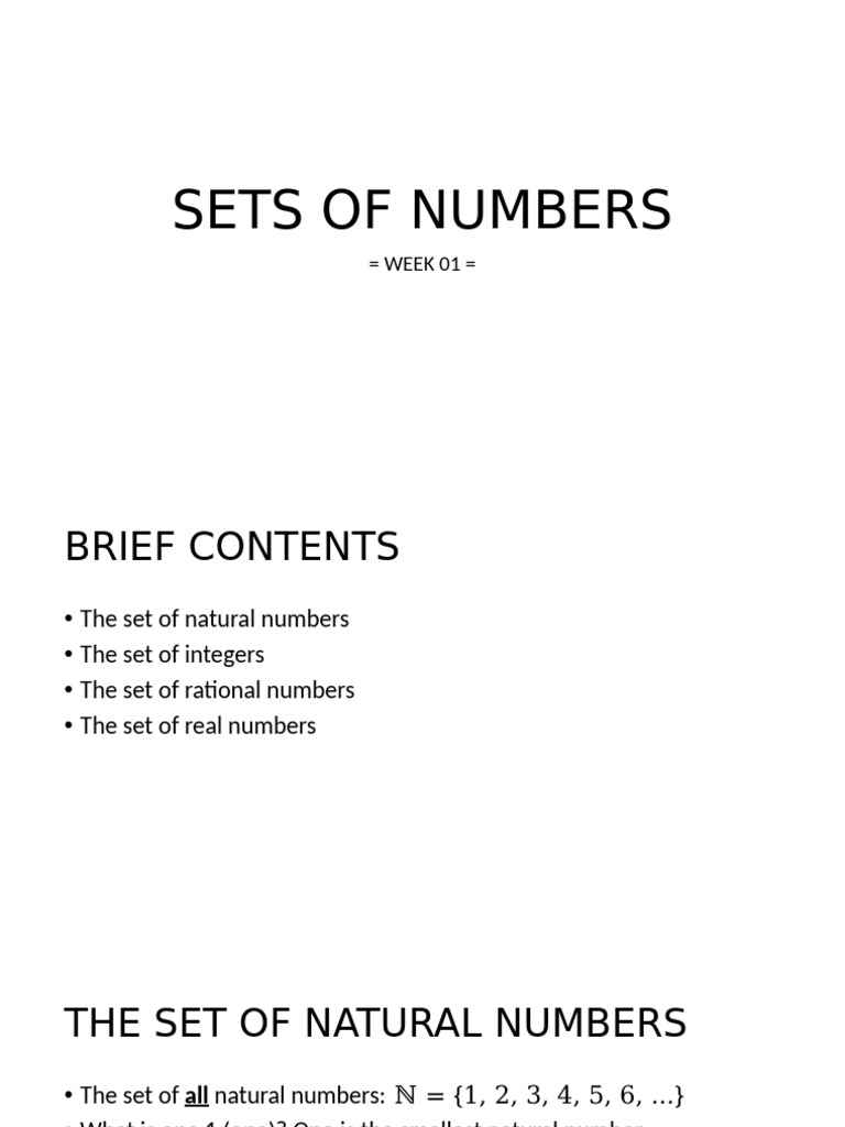 01_Sets_of_Numbers | PDF | Numbers | Rational Number