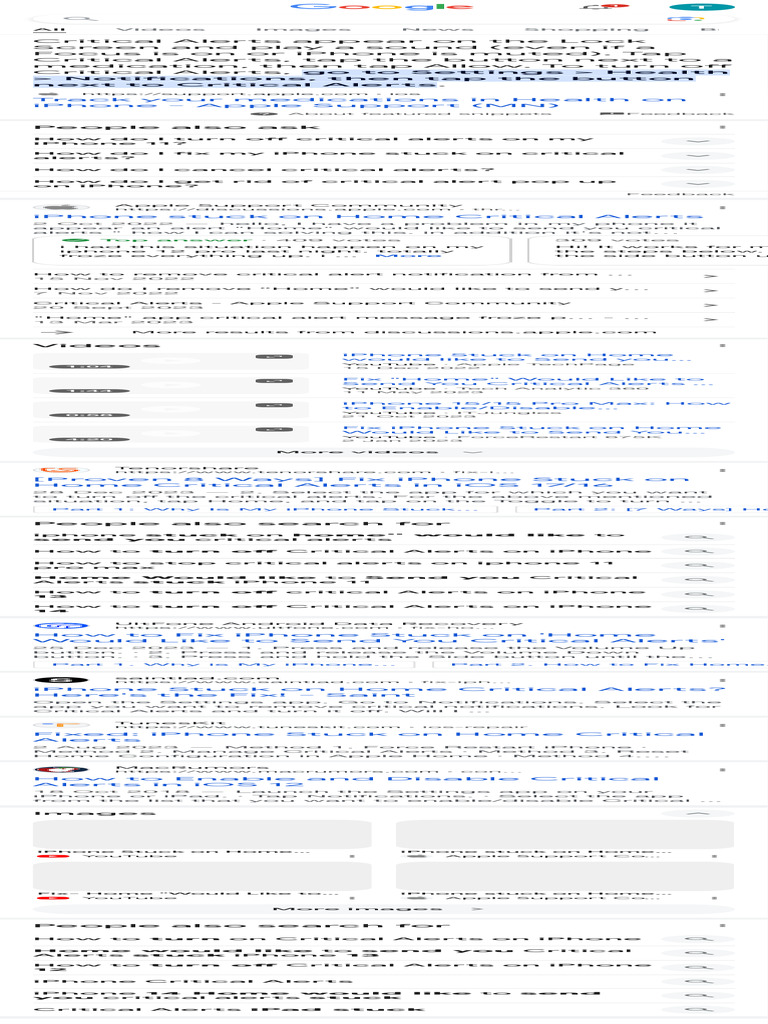 How To Stop Critical Alerts On Iphone 11 - Google Search | PDF | I ...