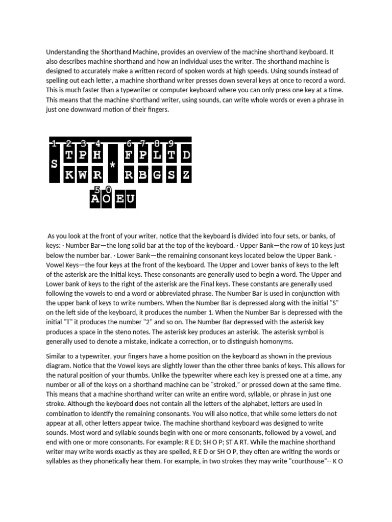 machine-shorthand | PDF | Computer Keyboard | Phonetics