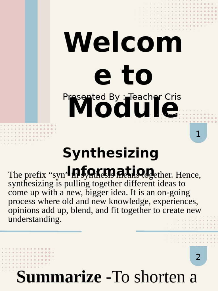 MODULE-3-PPT 3 | PDF | Information | Cognitive Science