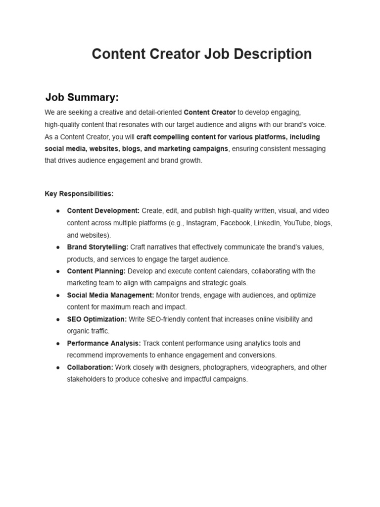 JD Content Creator | PDF | Social Media | Popular Culture & Media Studies