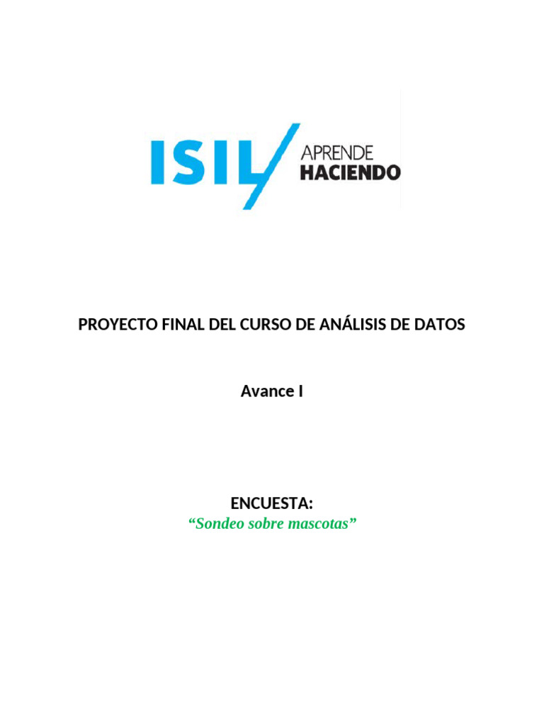 PROYECTO FINAL AVANCE I 2024-20 Correccion | PDF