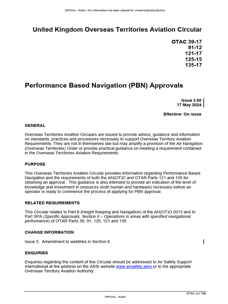 Pbn Specifications | PDF | Aviation Safety | Aerospace