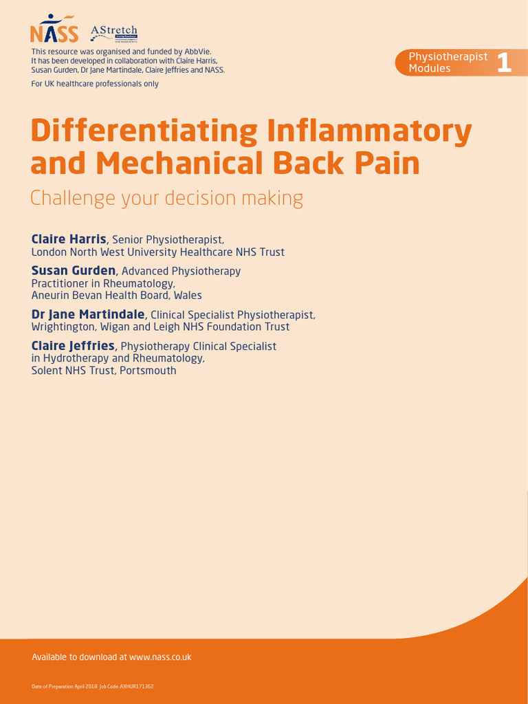 Physiotherapy Modules 1 | PDF | Back Pain | Pain